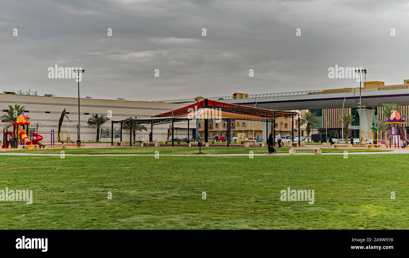 New park playground in Riyadh on rainy day Stock Photo - Alamy