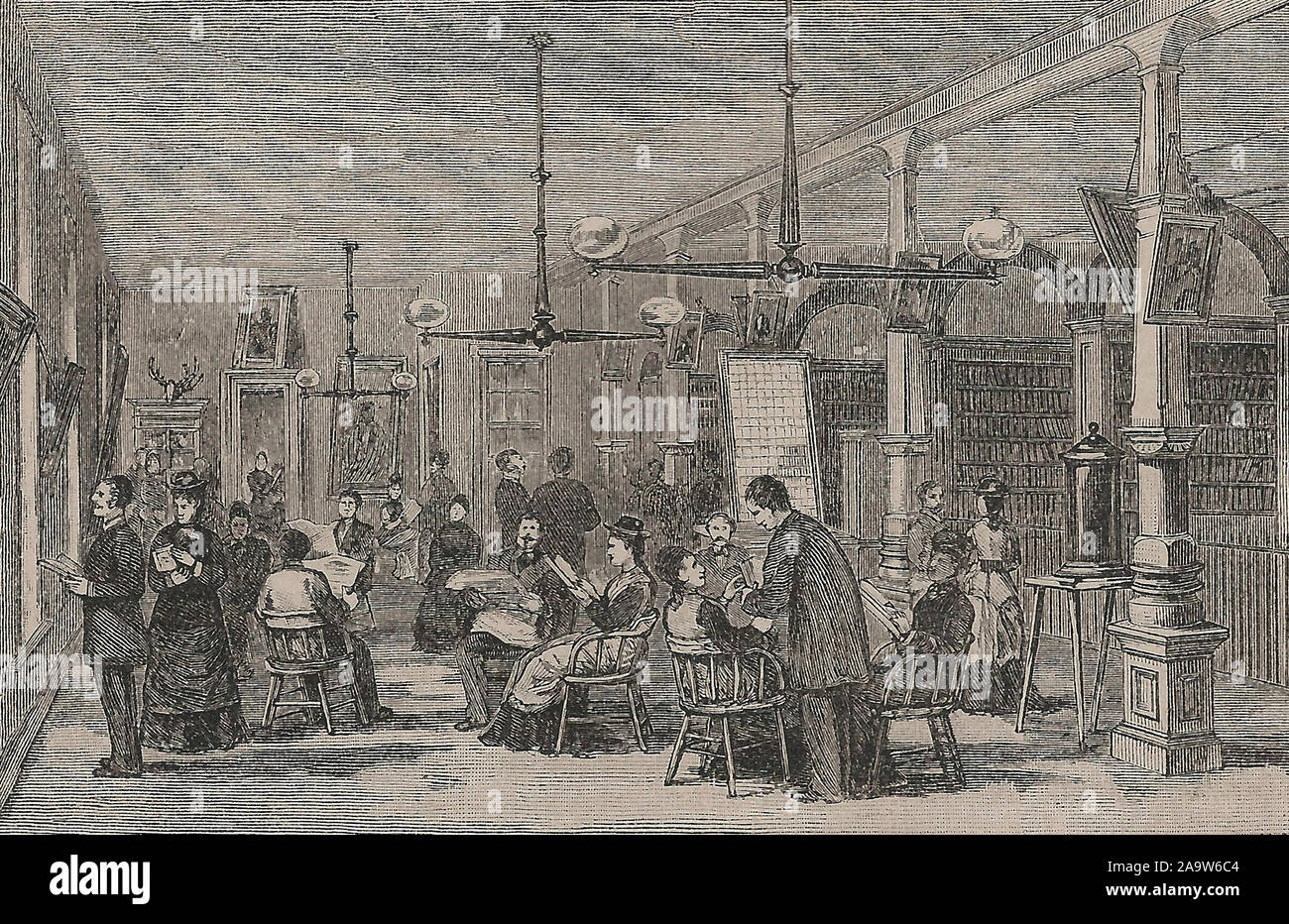 The Public Library in Atlanta, Georgia, circa 1880 Stock Photo - Alamy