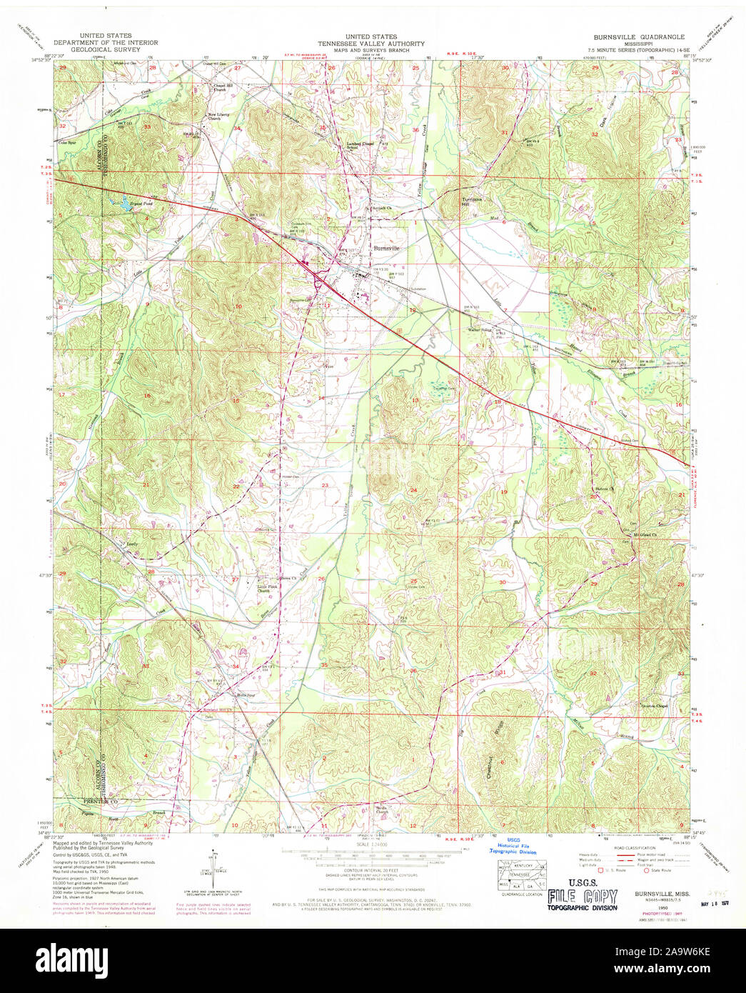 Map of burnsville hi-res stock photography and images - Alamy