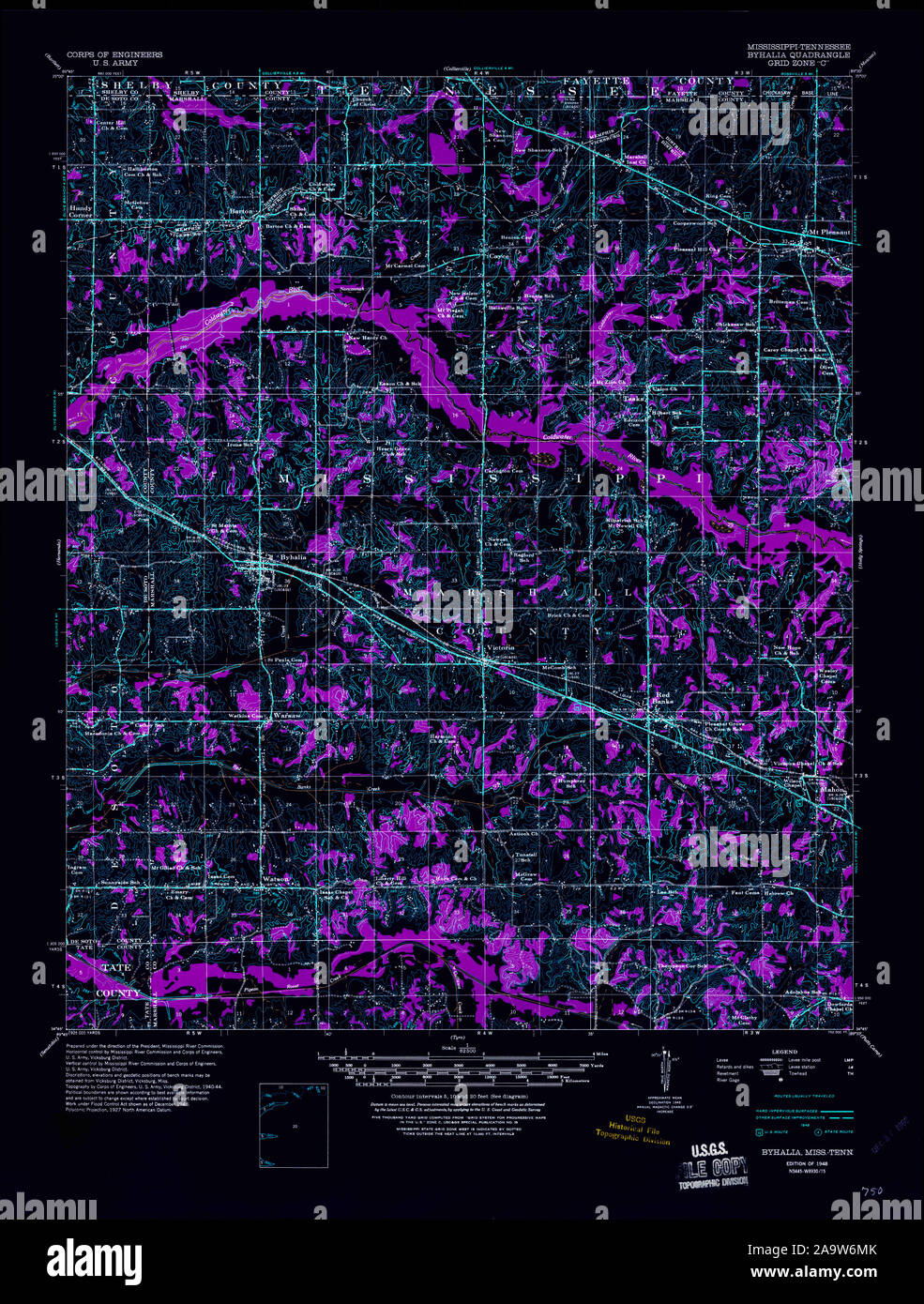 Map of byhalia hi-res stock photography and images - Alamy