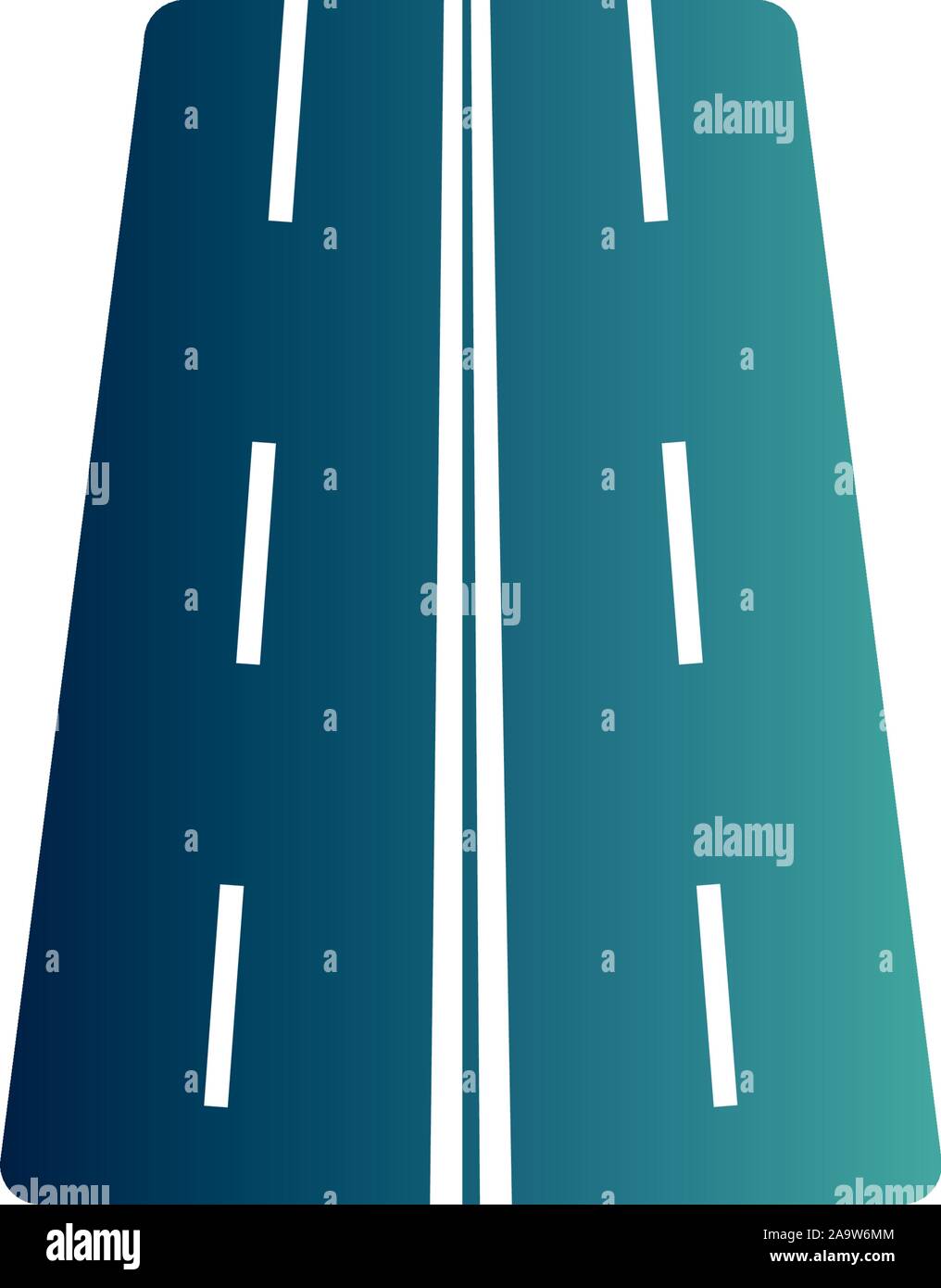 straight double asphalt road gradient icon vector illustration Stock ...