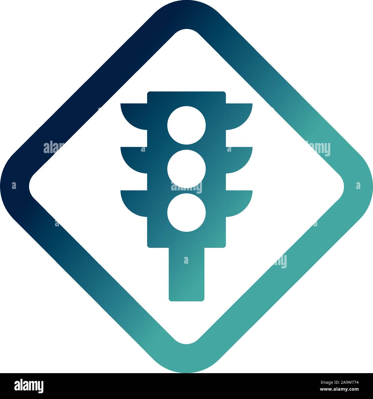 traffic light sign road gradient icon vector illustration Stock Vector ...