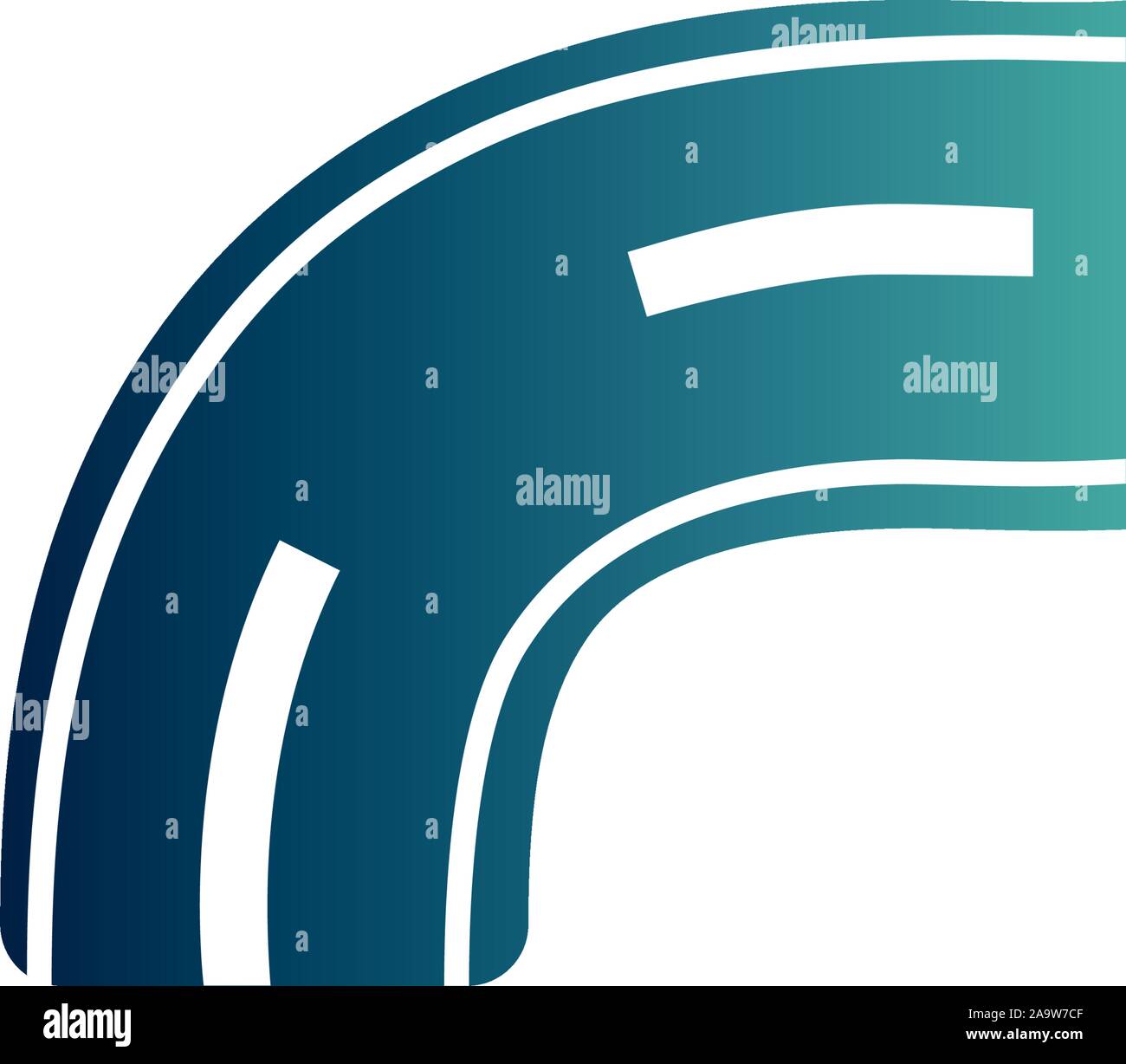 curve asphalt road gradient icon vector illustration Stock Vector Image ...