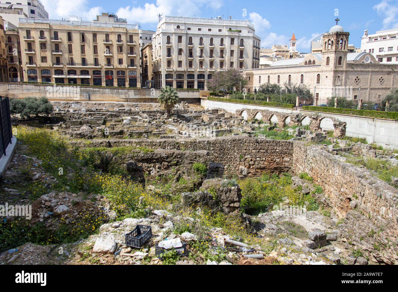 Roman Forum of Beirut, Beirut, Lebanon Stock Photo - Alamy