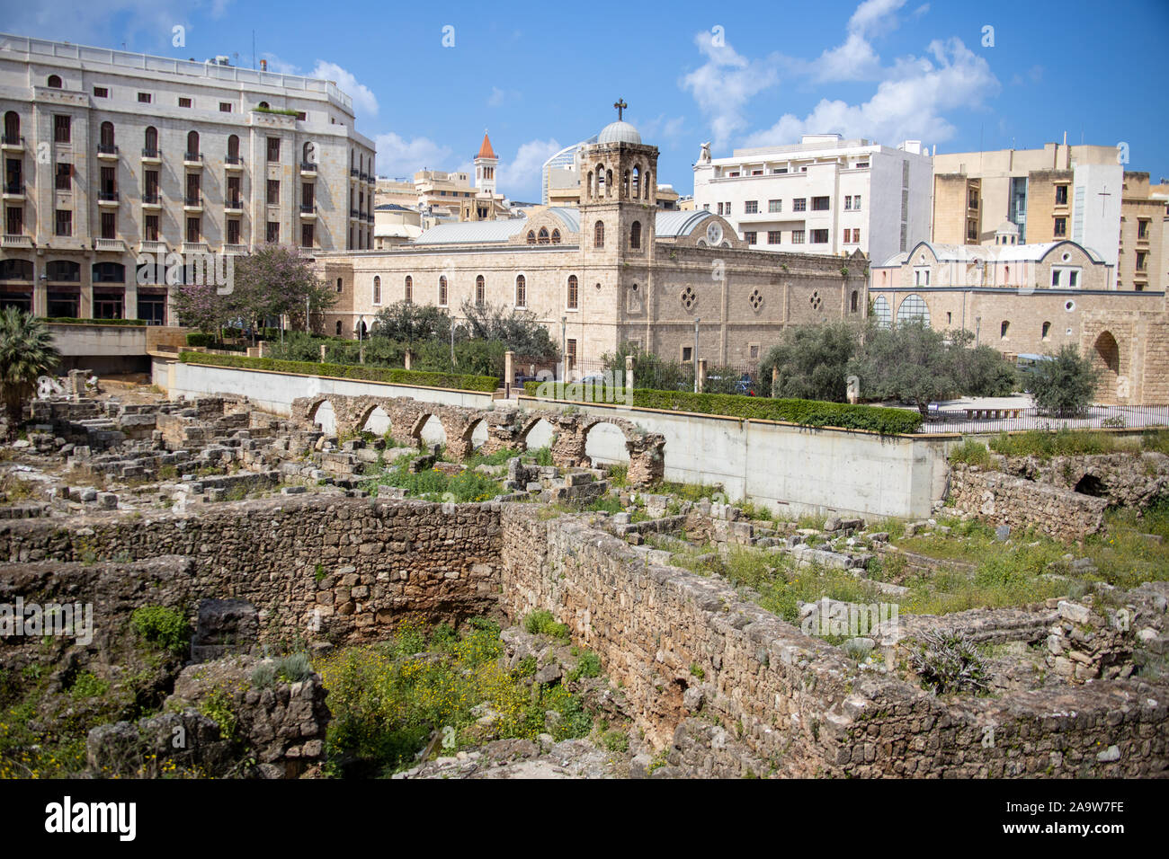 Roman Forum of Beirut, Saint George Greek Orthodox Cathedral, Beirut ...