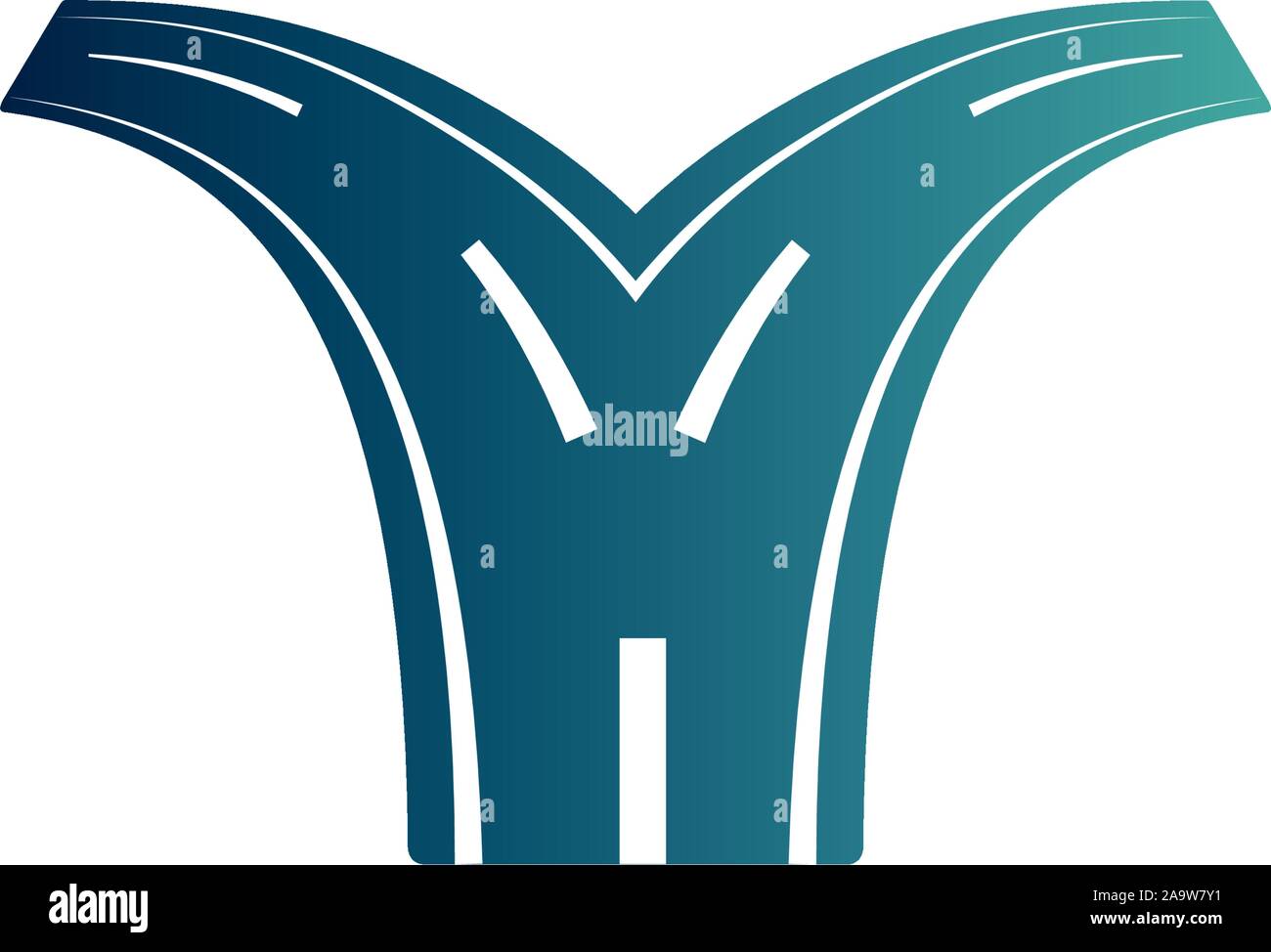 Forked pathway Stock Vector Images - Alamy