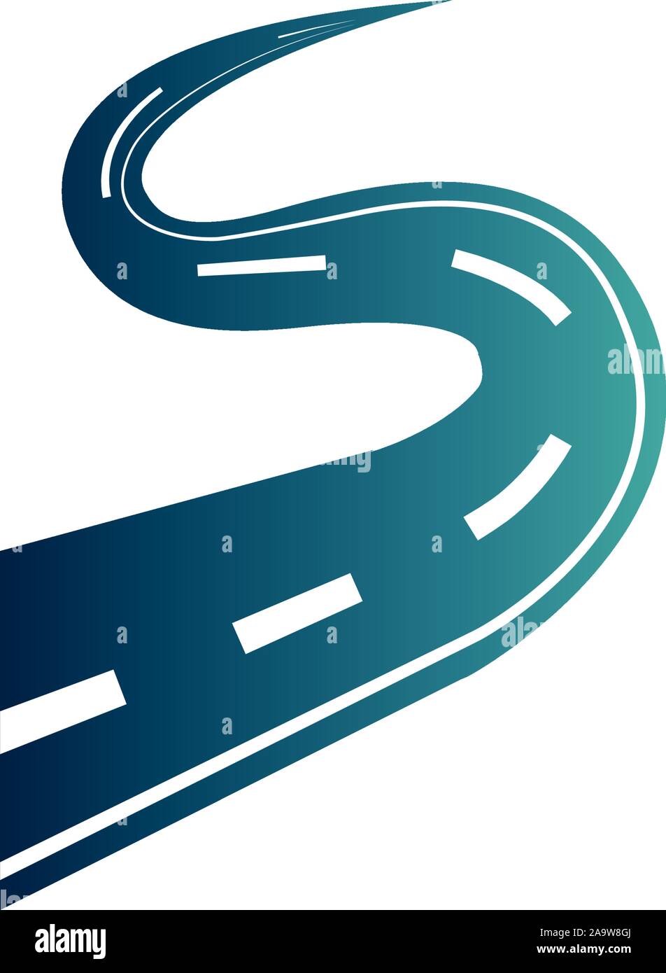 winding asphalt road gradient icon vector illustration Stock Vector ...