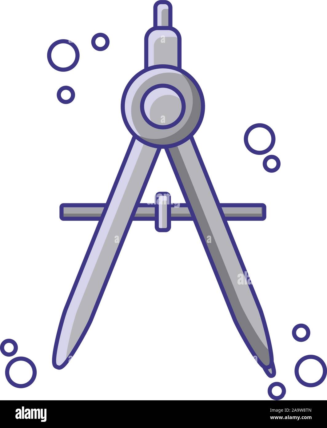 school compass detail style icon vector illustration design Stock ...