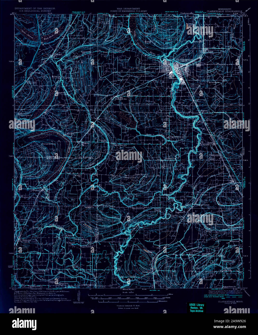Map of clarksdale mississippi hi-res stock photography and images - Alamy