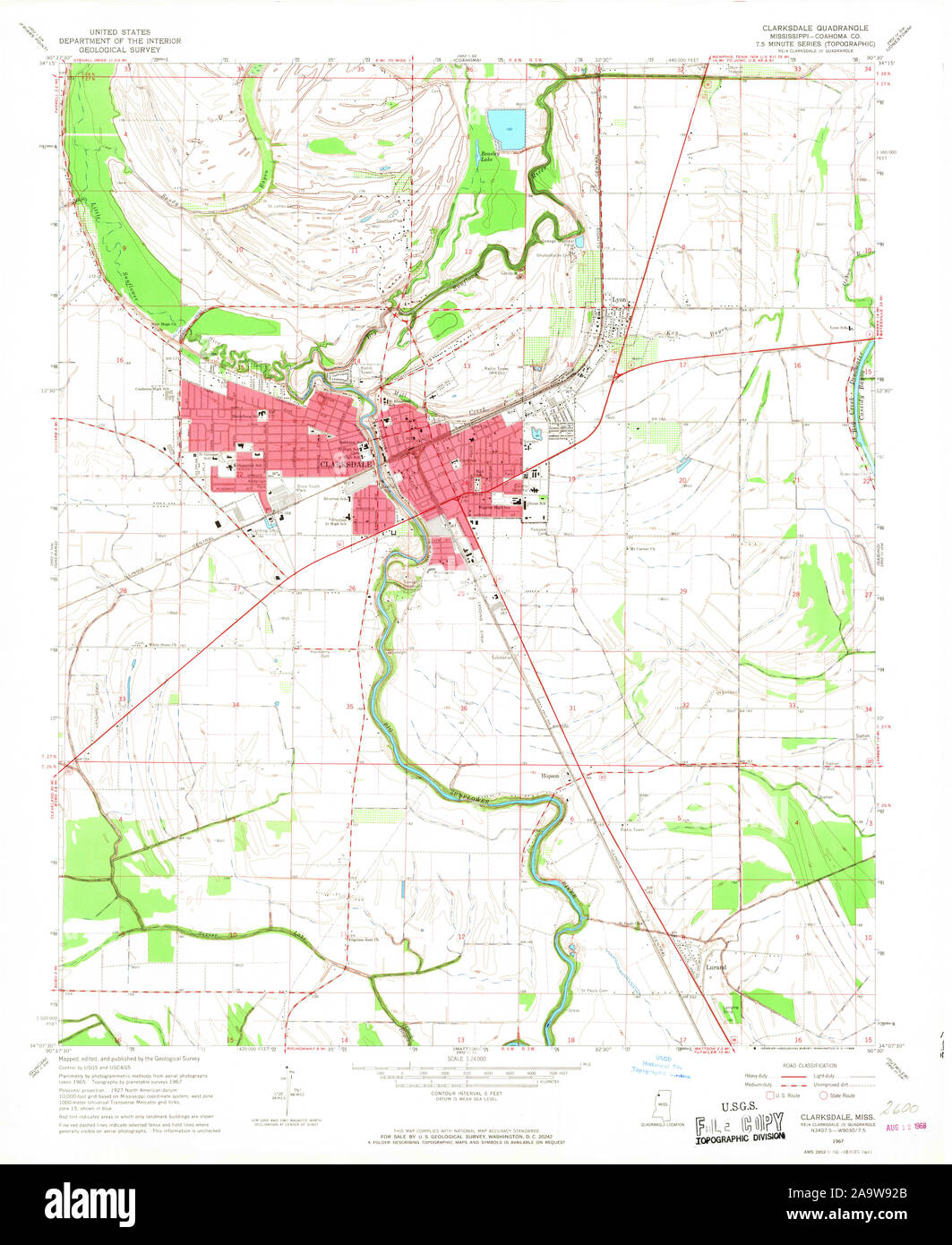 Map of clarksdale mississippi hi-res stock photography and images - Alamy