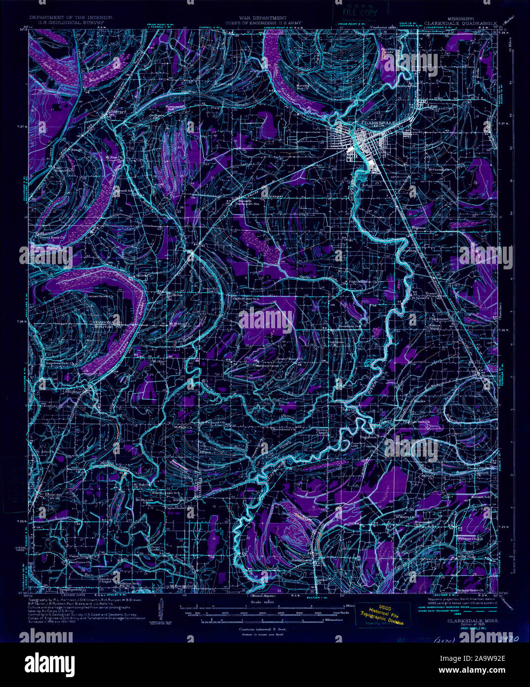 Map of clarksdale mississippi hi-res stock photography and images - Alamy