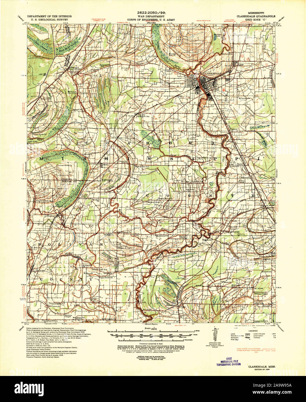 Map of clarksdale mississippi hi-res stock photography and images - Alamy