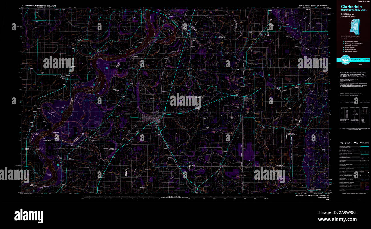 Map of clarksdale mississippi hi-res stock photography and images - Alamy