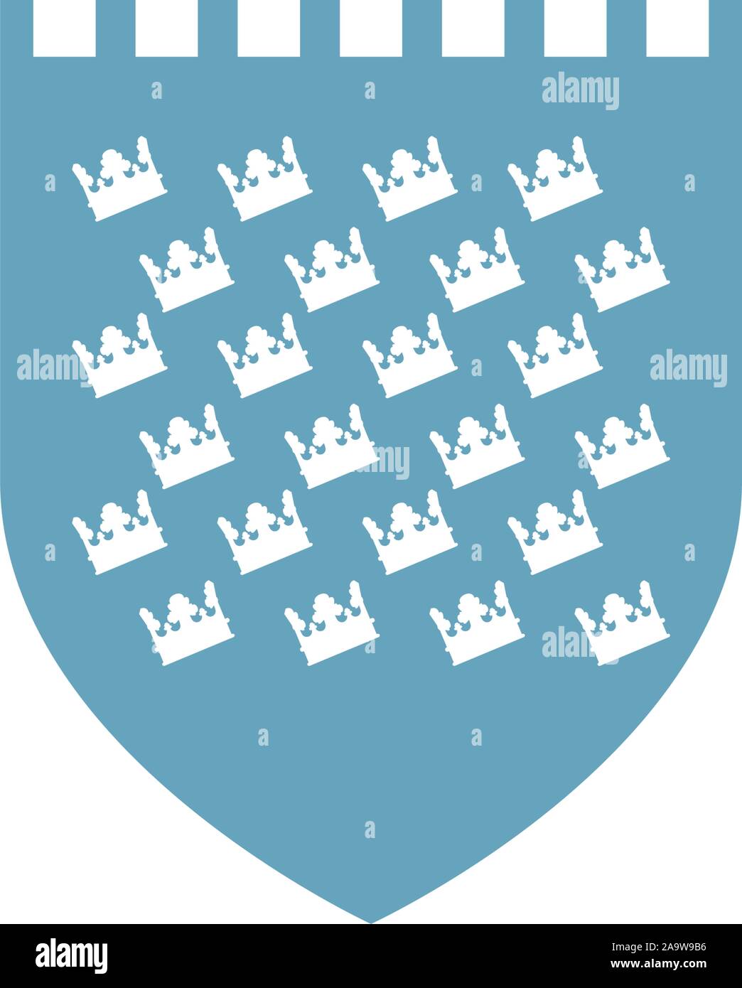 shield crown banner antique medieval flat design vector illustration ...