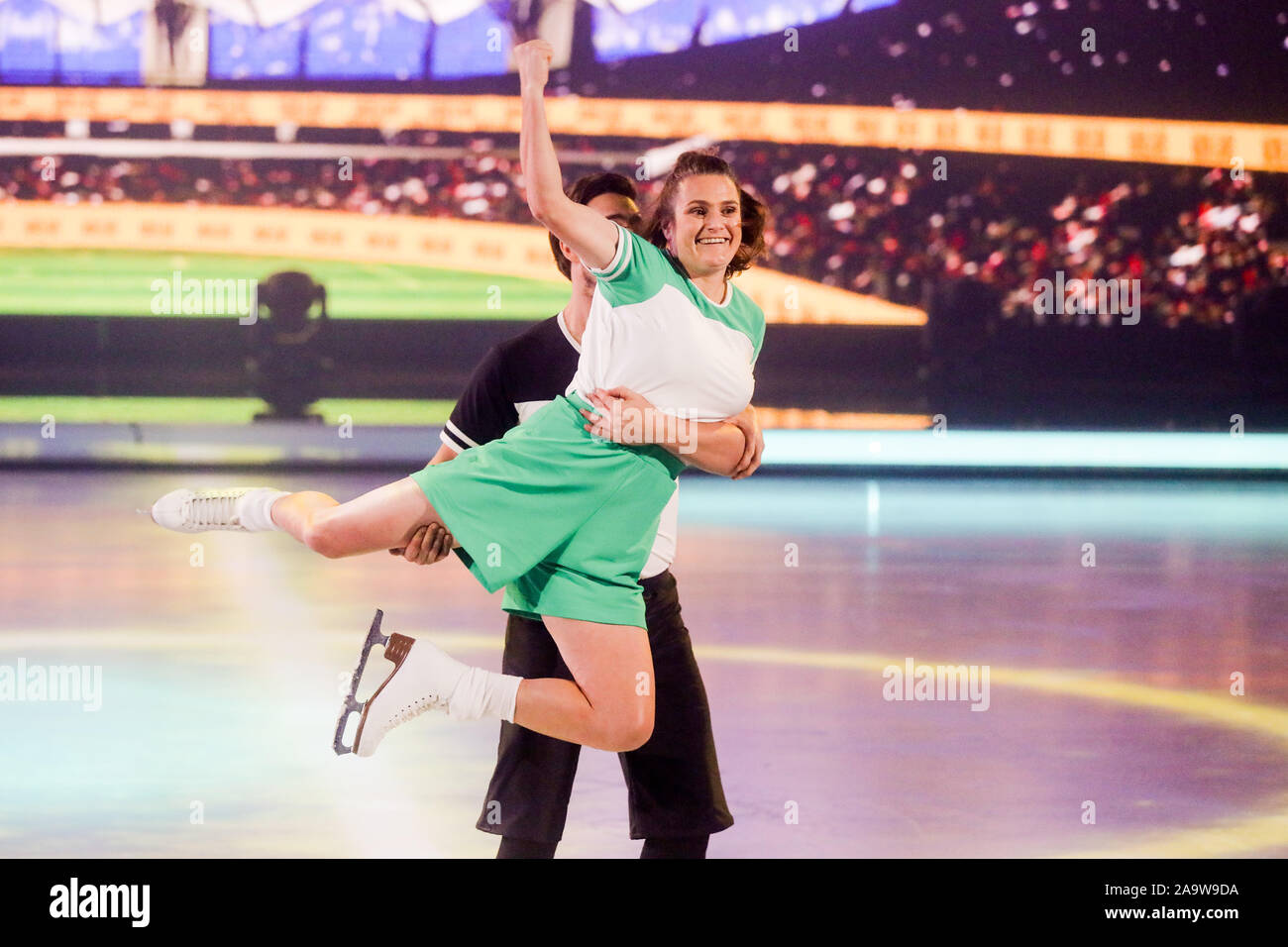 Cologne, Germany. 17th Nov, 2019. Nadine Angerer, soccer world champion ...