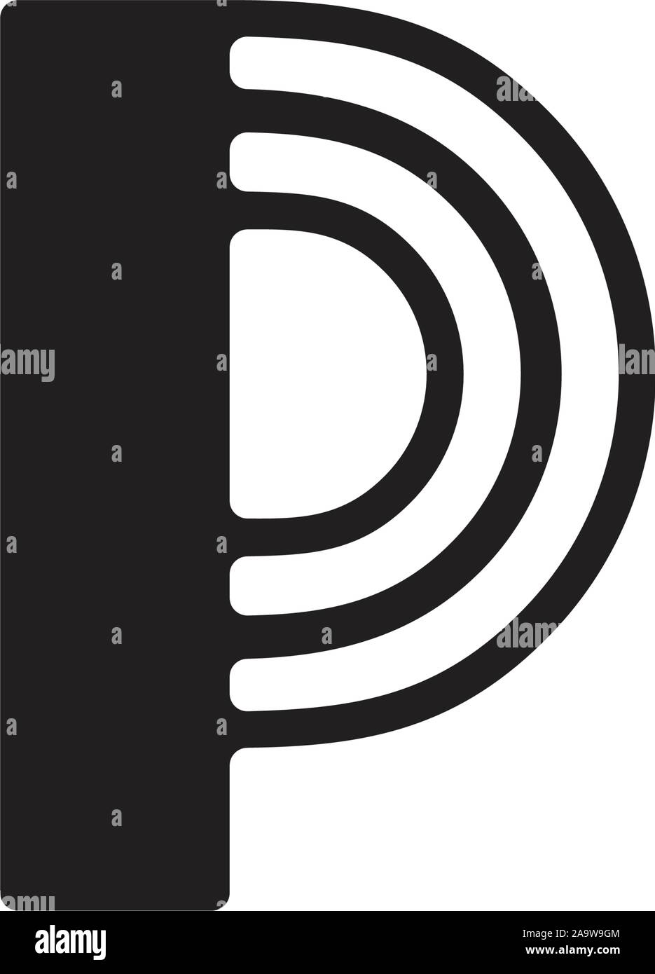 clear curves emblem logo decoration vector for your business Stock ...