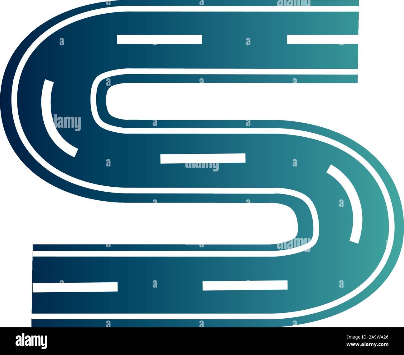 curves asphalt road gradient icon vector illustration Stock Vector ...