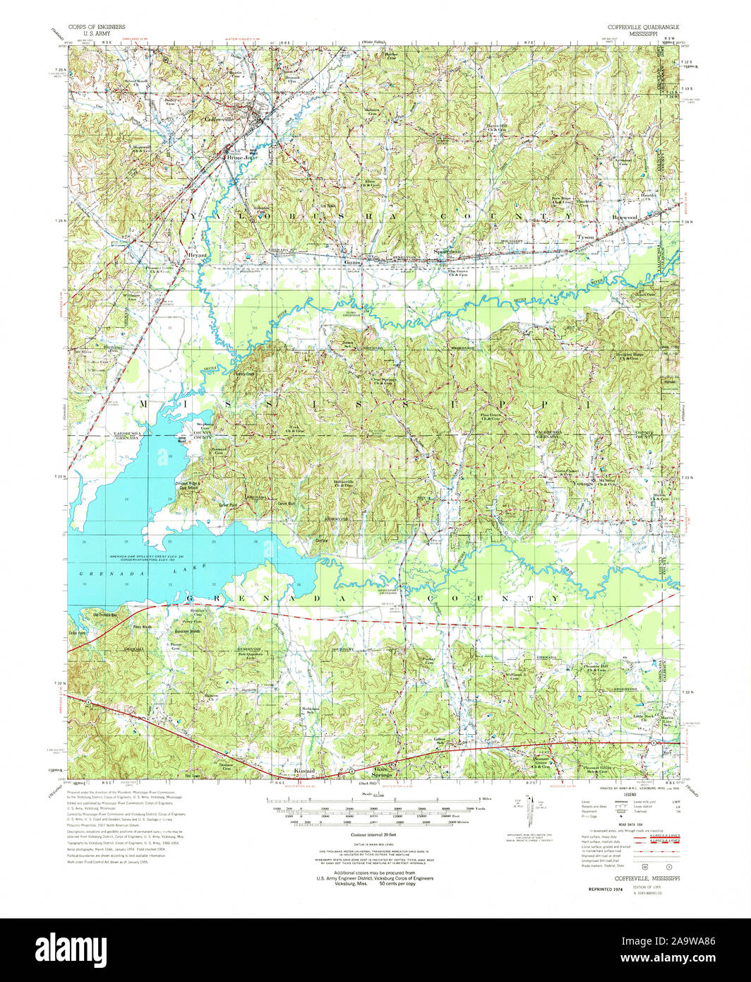 Map of coffeeville hi-res stock photography and images - Alamy