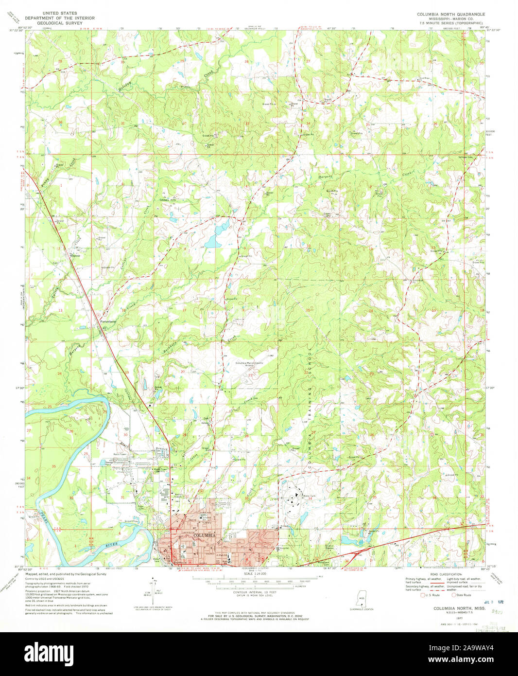 1970 columbia map hi-res stock photography and images - Alamy