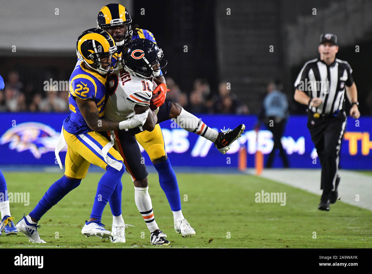 Los Angeles, CA. 17th Nov, 2019. Chicago Bears wide receiver Taylor ...
