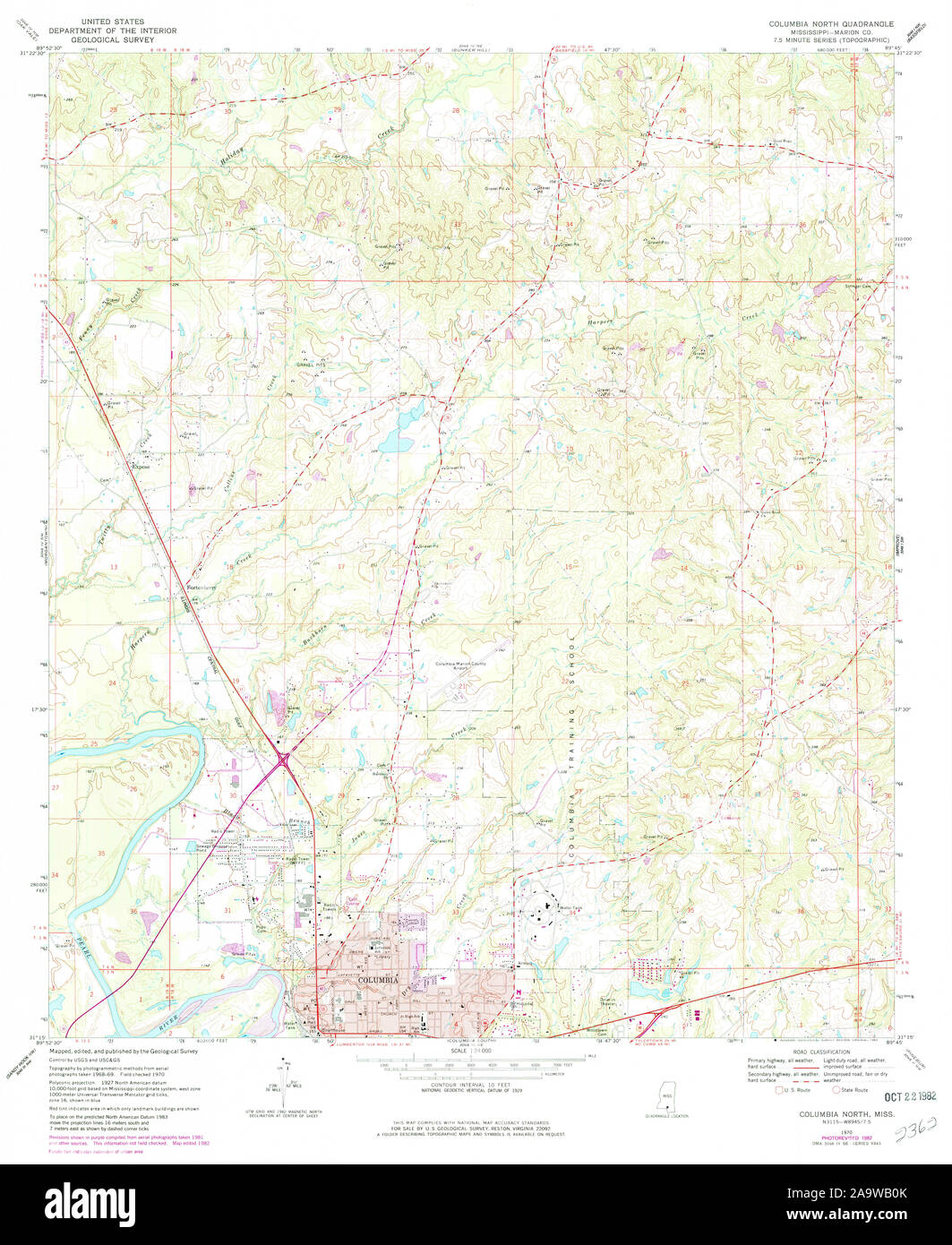 1970 columbia map hi-res stock photography and images - Alamy