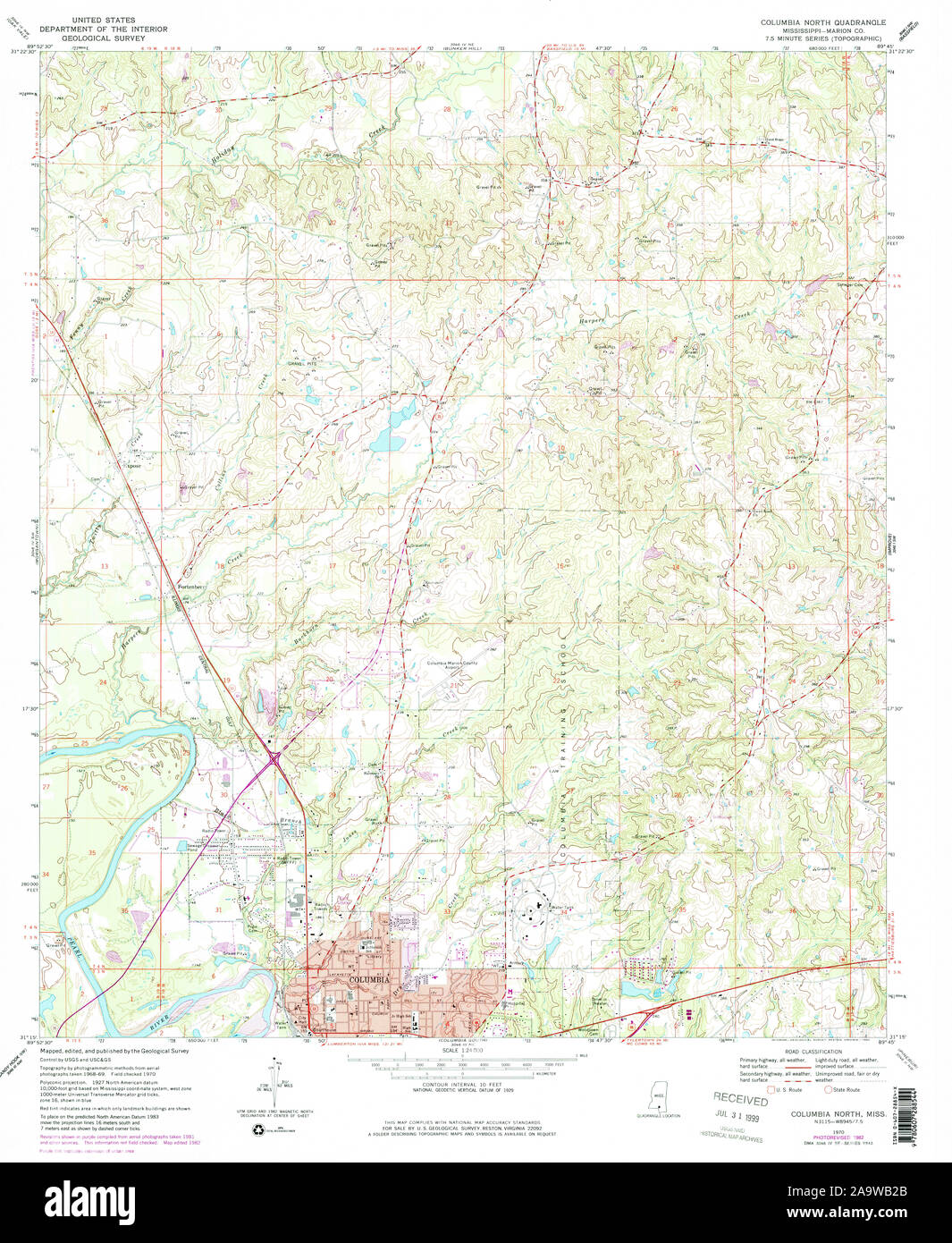 1970 columbia map hi-res stock photography and images - Alamy