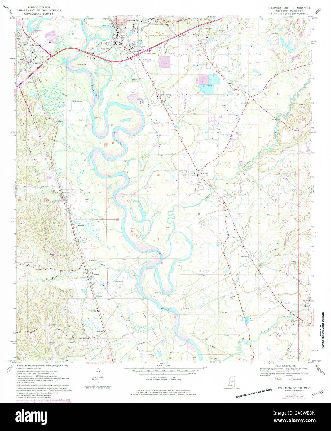 1970 columbia map hi-res stock photography and images - Alamy