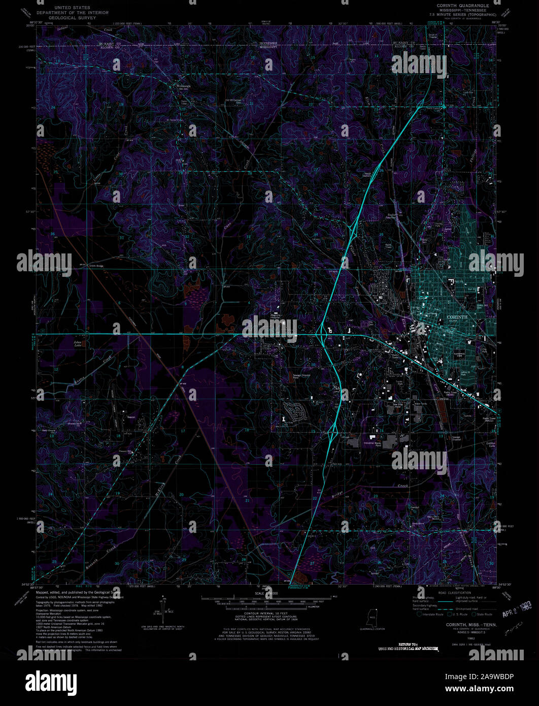 Corinth mississippi map hi-res stock photography and images - Alamy