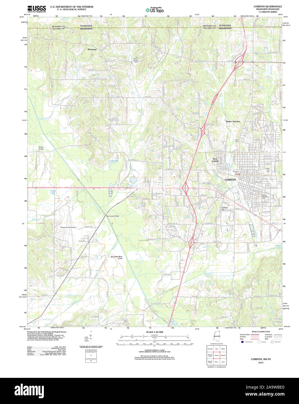 Corinth map Cut Out Stock Images & Pictures - Alamy