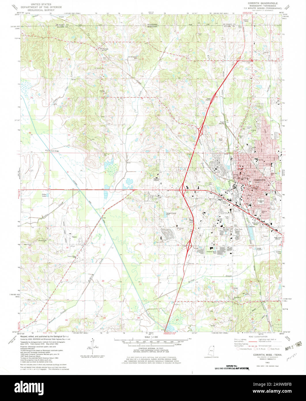 Corinth mississippi map hi-res stock photography and images - Alamy