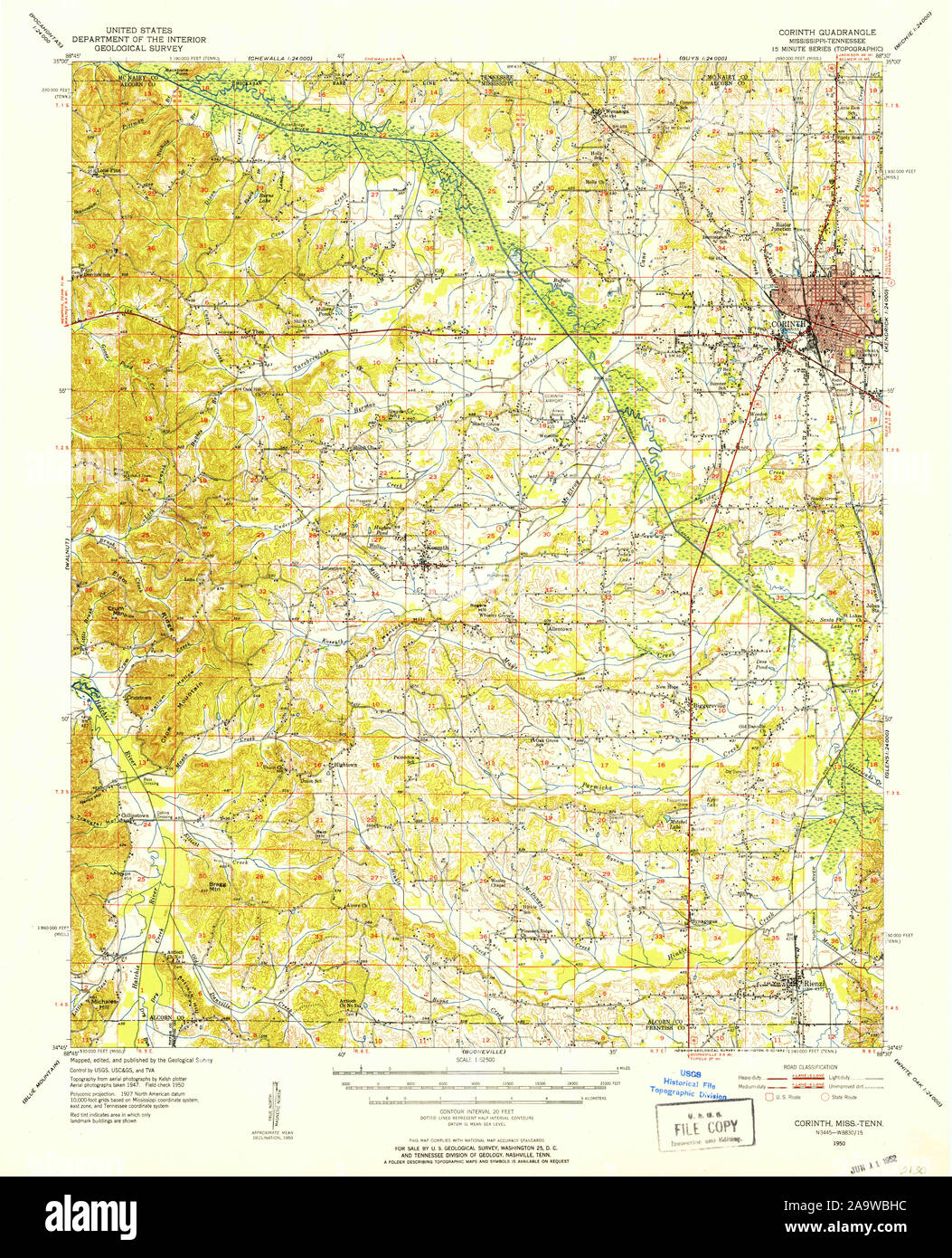 Corinth mississippi map hi-res stock photography and images - Alamy