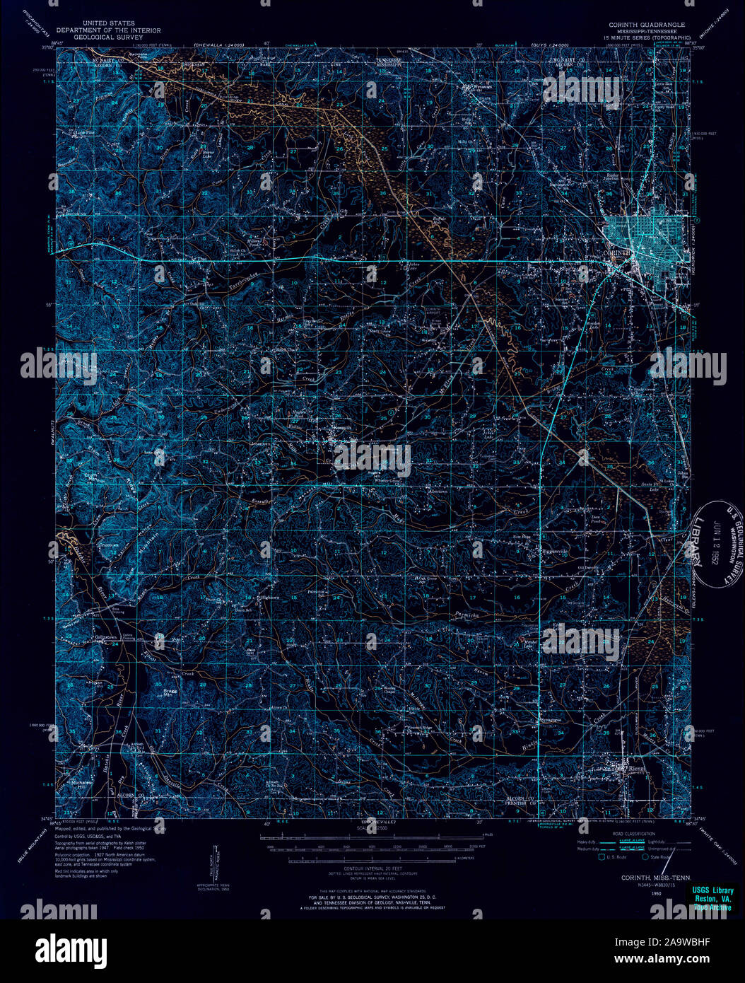 Corinth mississippi map hi-res stock photography and images - Alamy