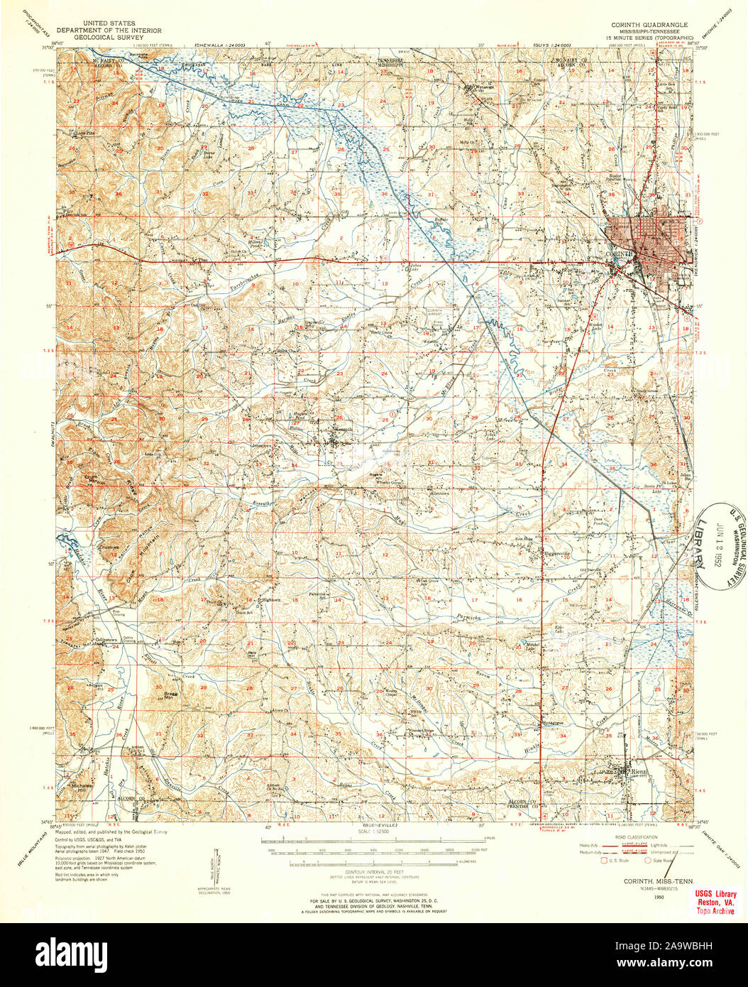 Corinth mississippi map hi-res stock photography and images - Alamy