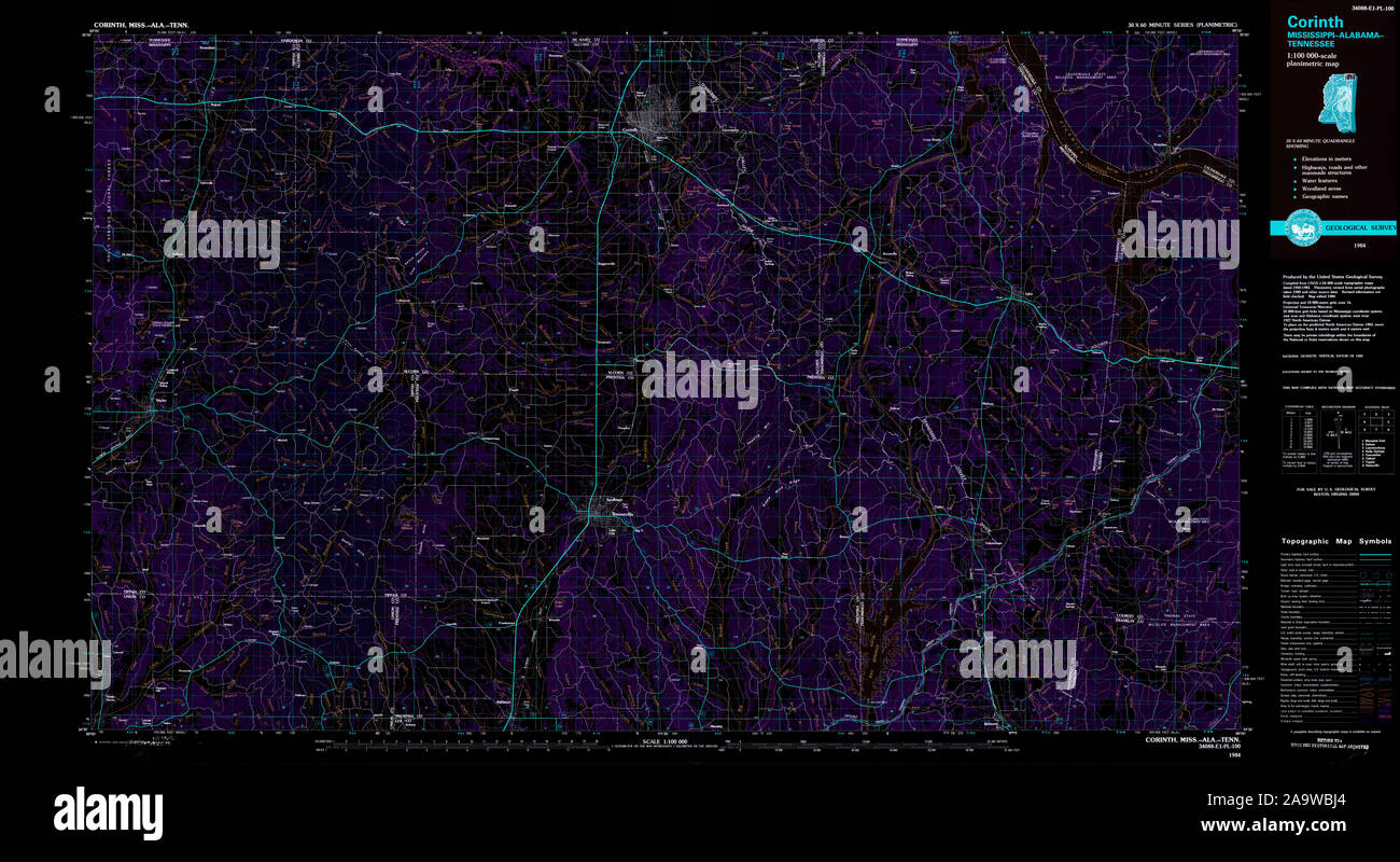 Corinth mississippi map hi-res stock photography and images - Alamy