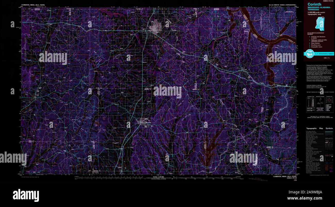 Corinth mississippi map hi-res stock photography and images - Alamy