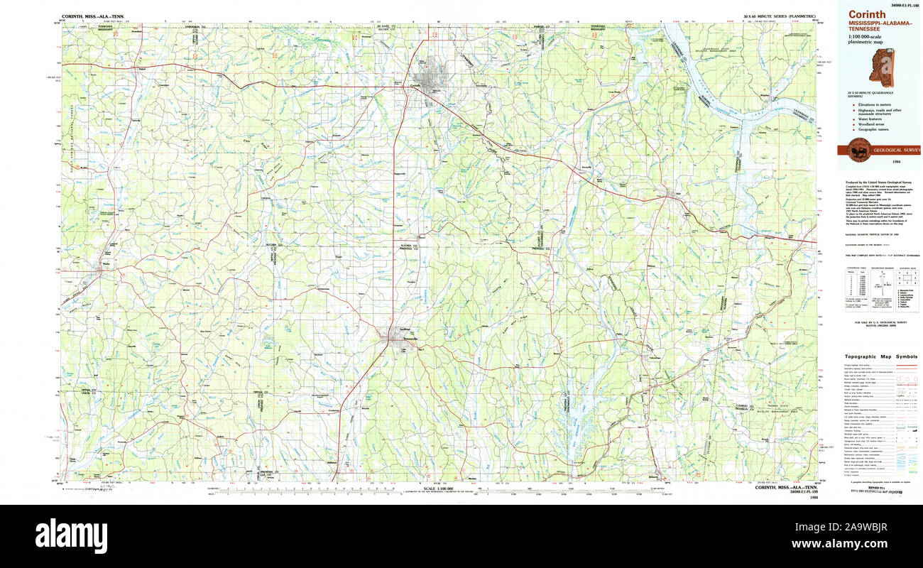 Corinth mississippi map hi-res stock photography and images - Alamy