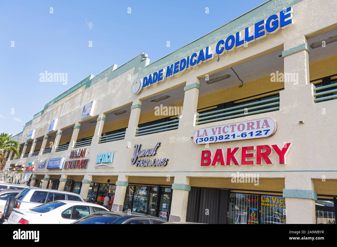 Miami Florida,strip mall,Dade Medical College,FL100123085 Stock Photo ...