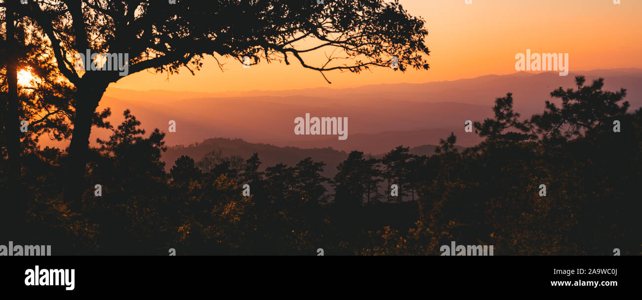 Beautiful mountain in the evening-Beautiful light and color Stock Photo ...