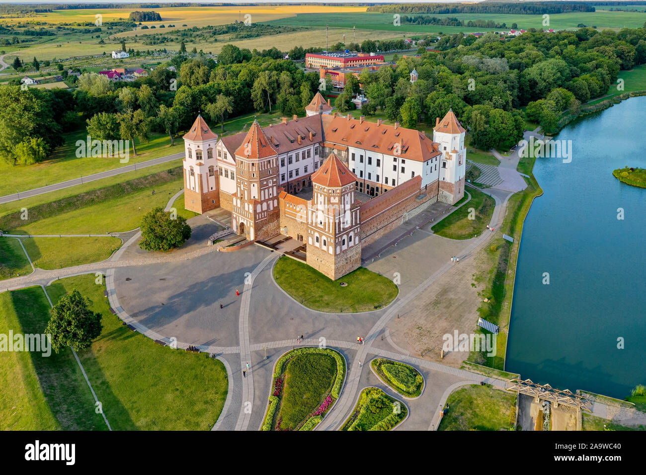 Mir Castle Complex, a UNESCO World Heritage site in Belarus Stock Photo ...