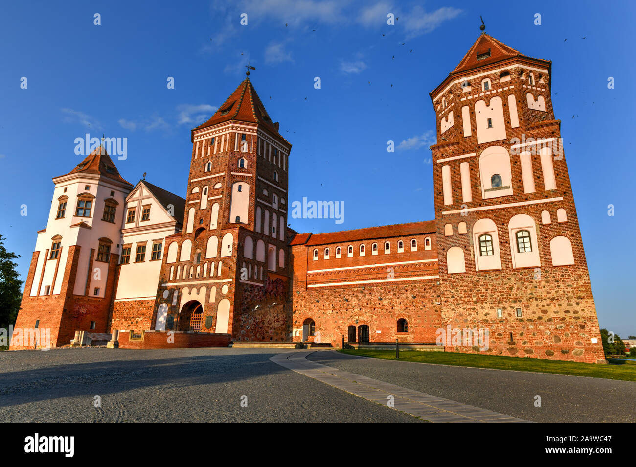 Mir Castle Complex, a UNESCO World Heritage site in Belarus Stock Photo ...