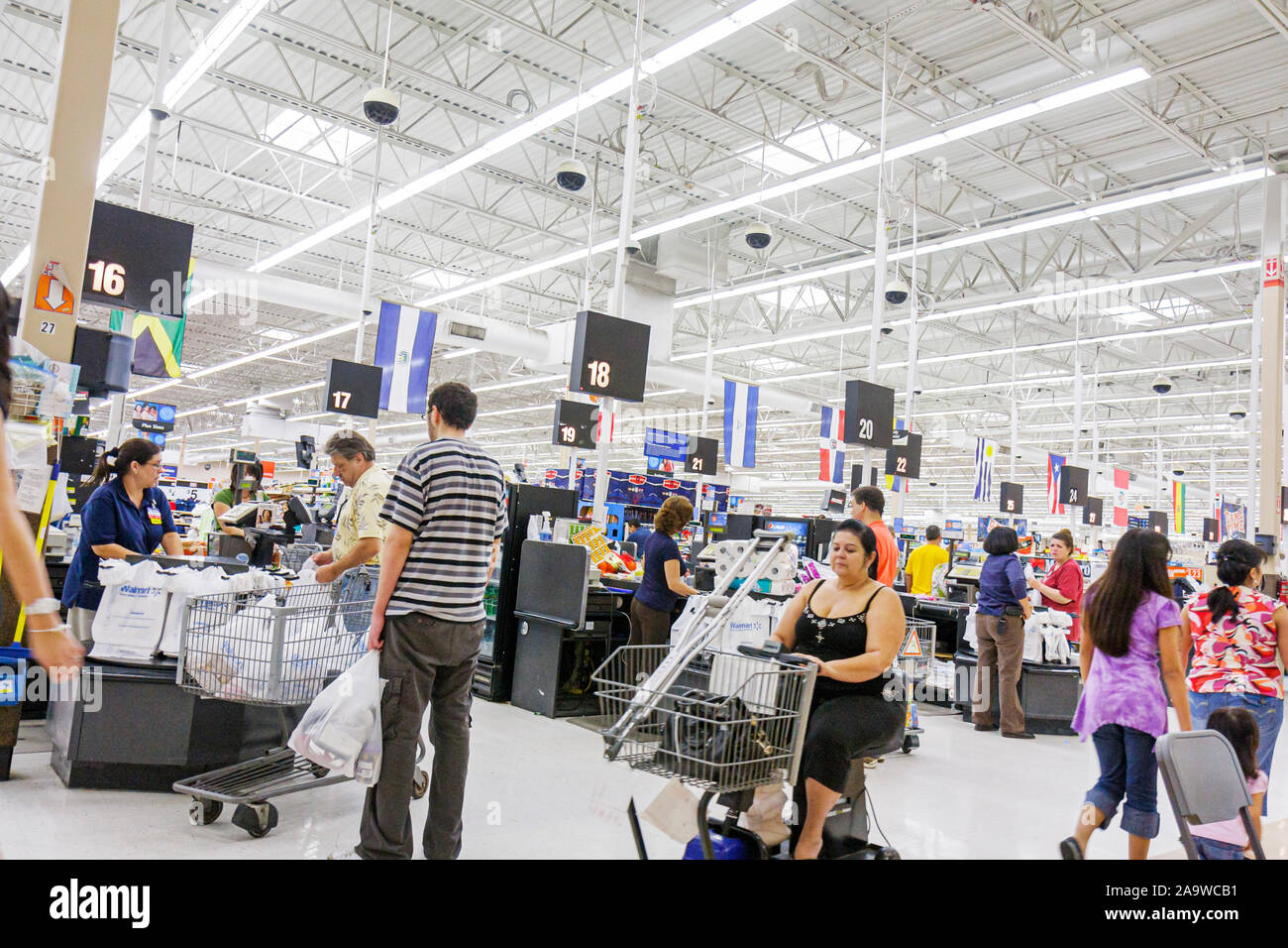 Miami Florida,Hialeah,Walmart Big-Box,shopping shopper shoppers shop ...