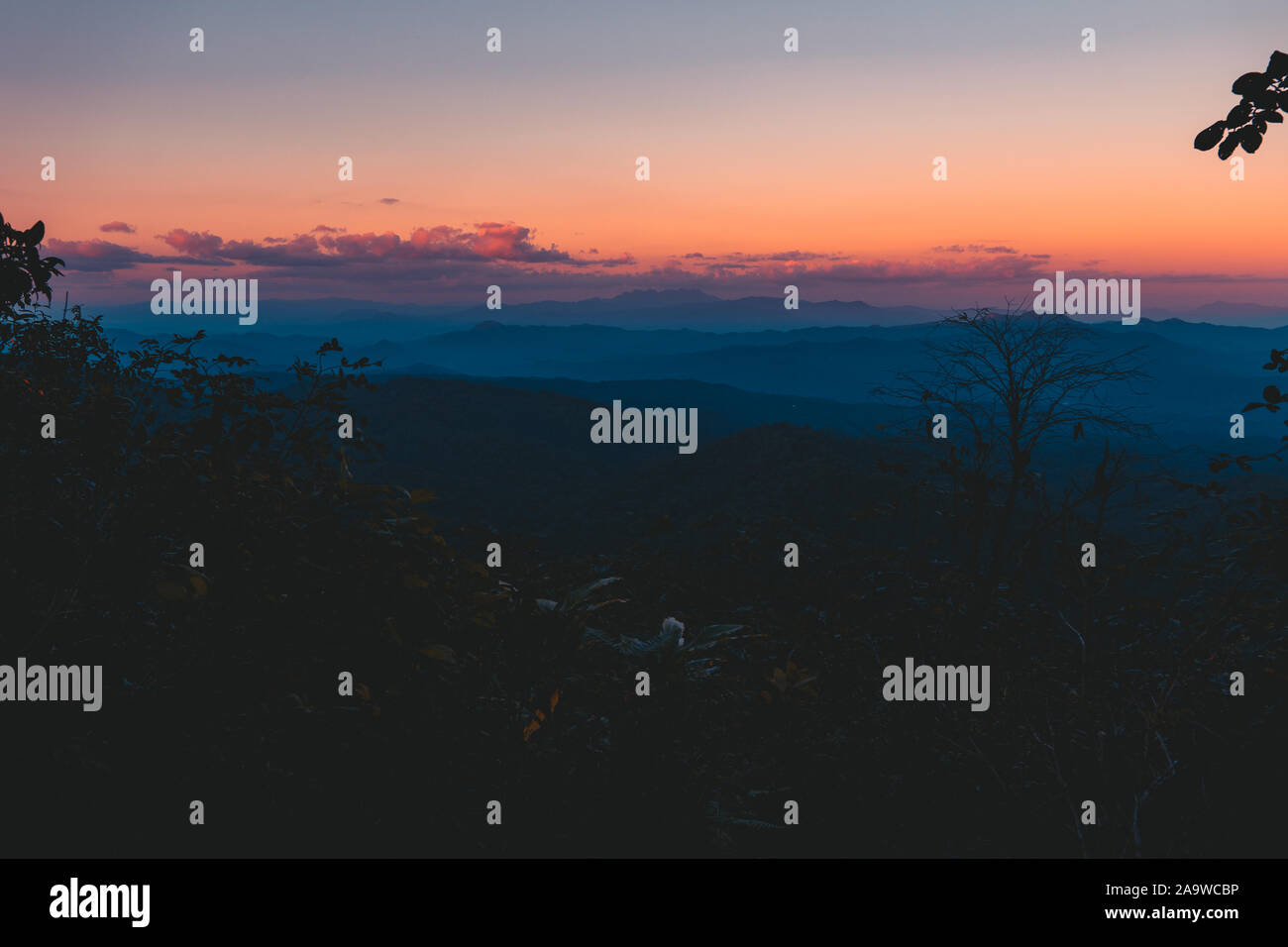 Beautiful mountain in the evening-Beautiful light and color Stock Photo ...