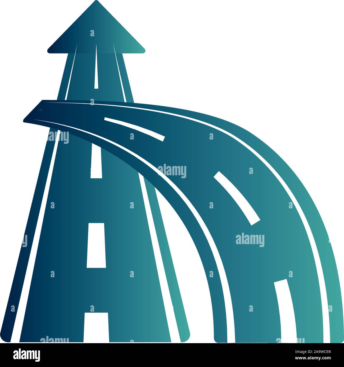 connectable asphalt road gradient icon vector illustration Stock Vector ...