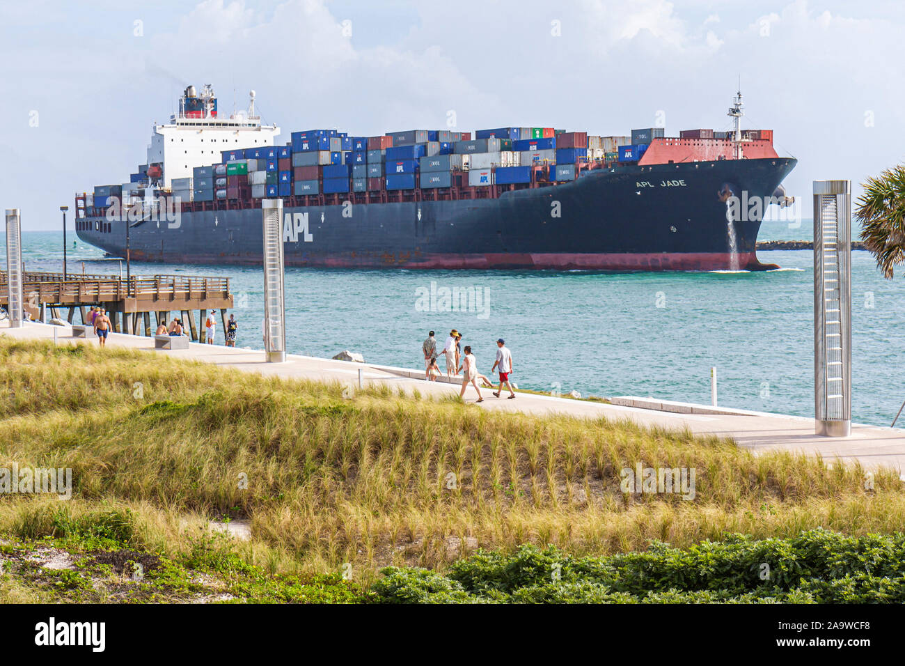 Miami Beach Florida,South Pointe Park,Point,Government Cut,Atlantic ...