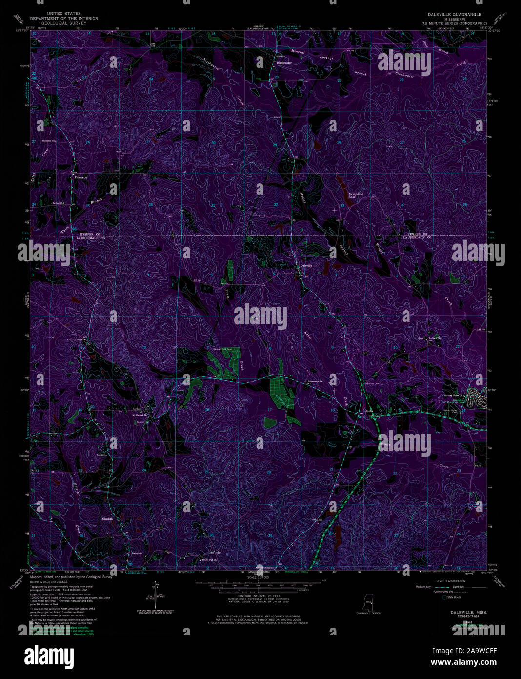 Map of daleville hi-res stock photography and images - Alamy