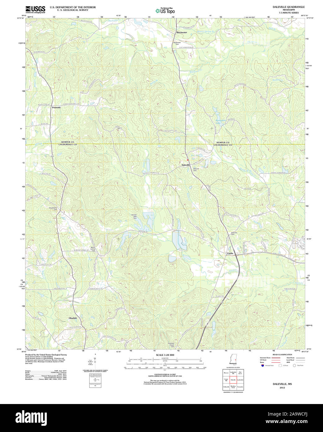 Daleville map hi-res stock photography and images - Alamy