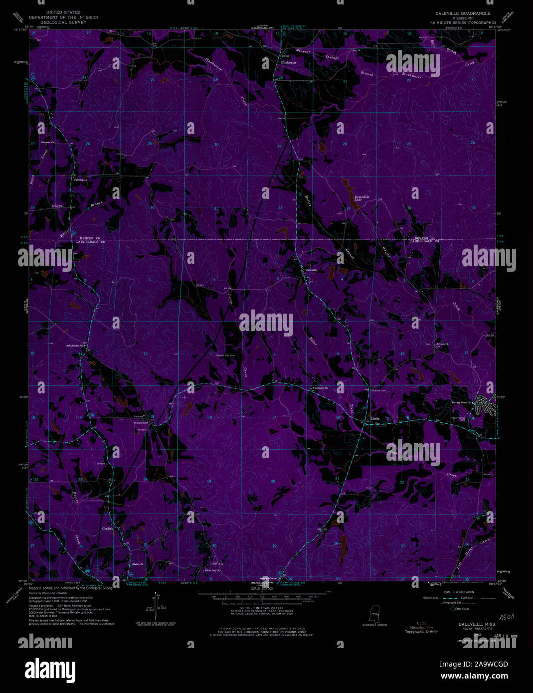 Map of daleville hi-res stock photography and images - Alamy
