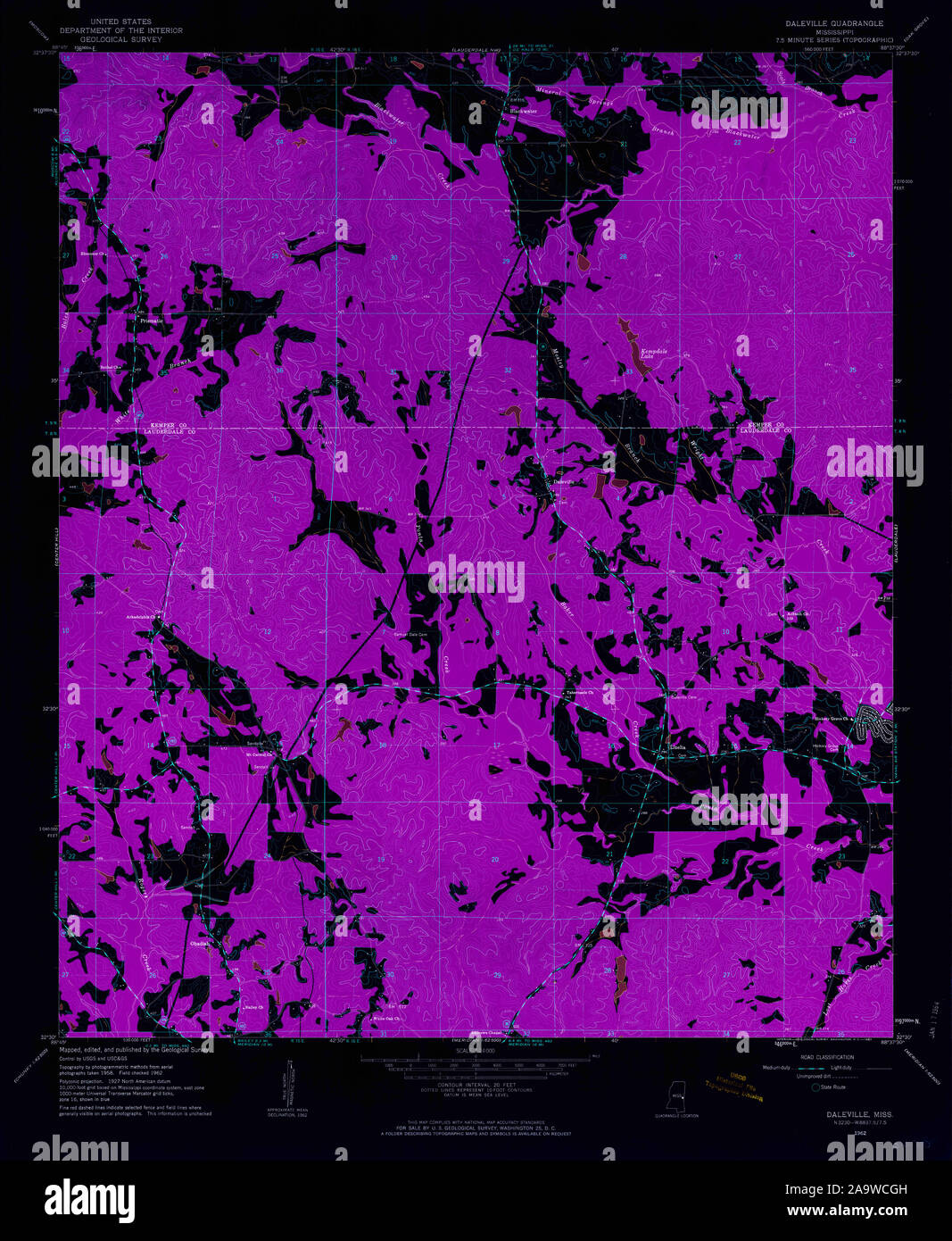 Map of daleville hi-res stock photography and images - Alamy