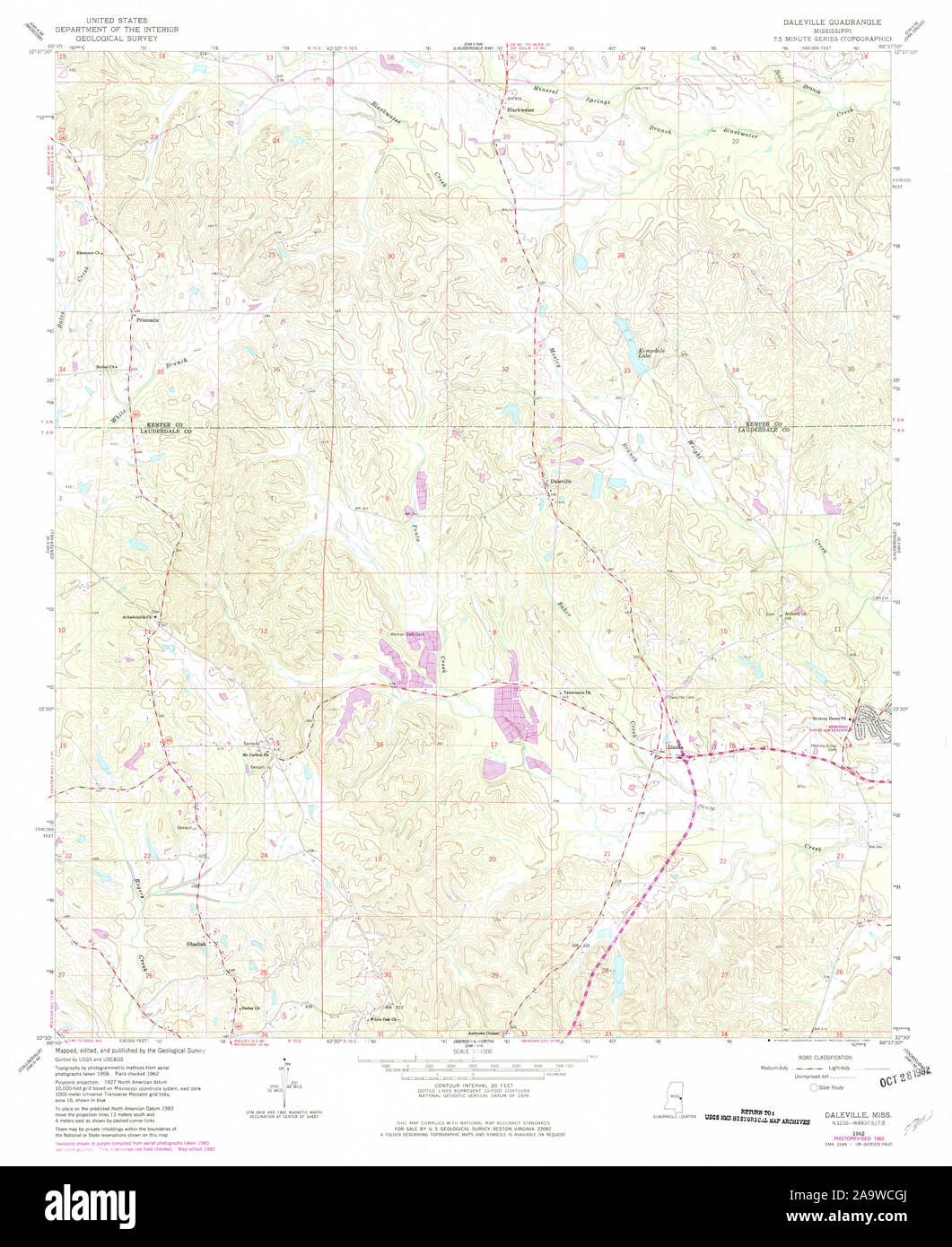Daleville map hi-res stock photography and images - Alamy