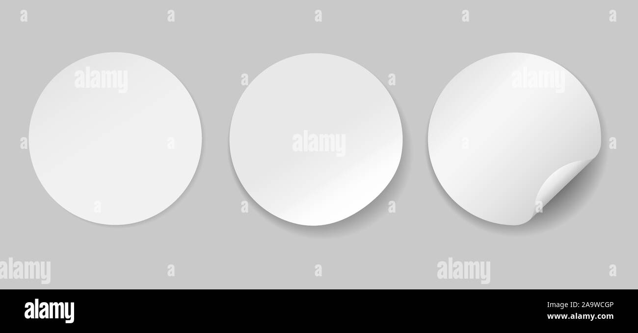 Circle adhesive symbols Stock Vector Image & Art - Alamy